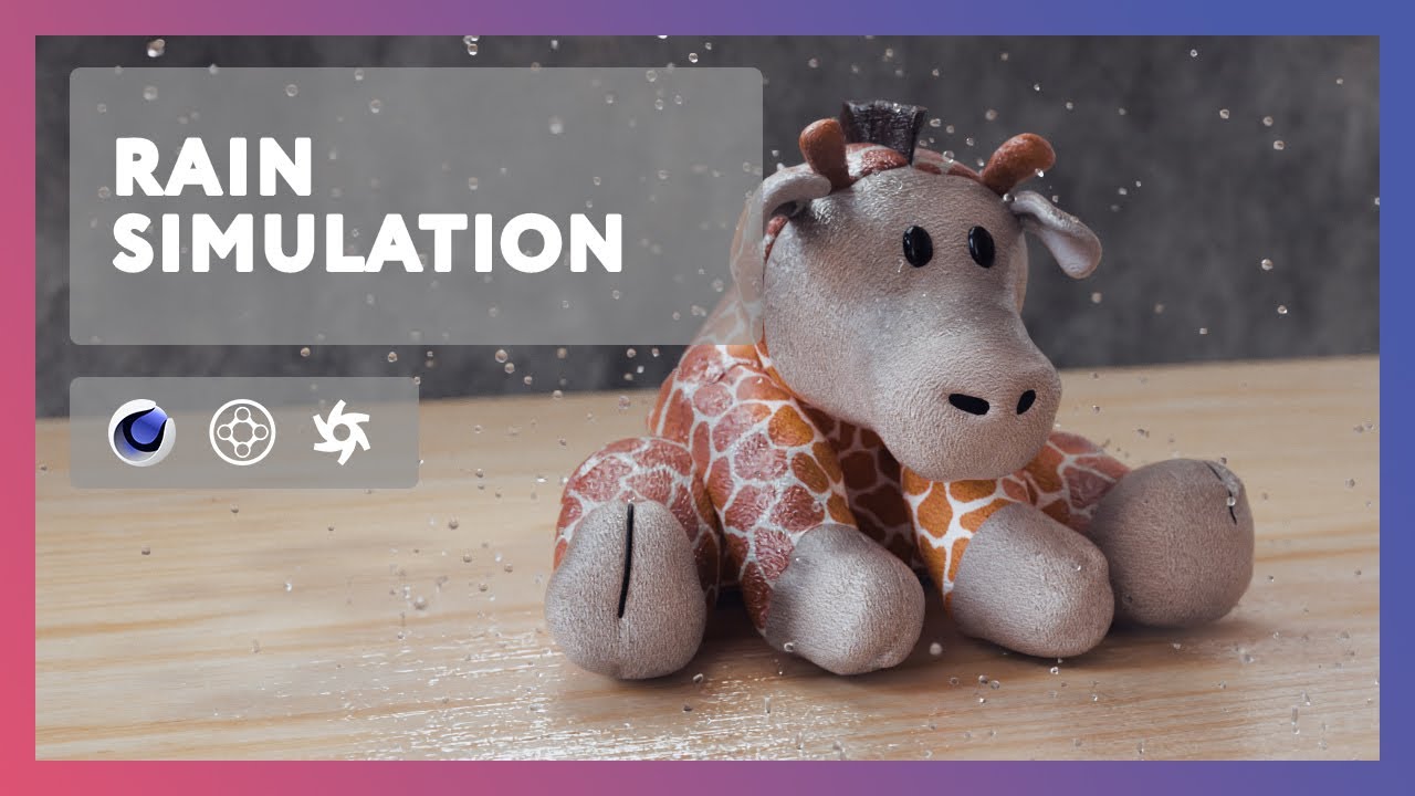 Rain simulation (Cinema 4D, X-Particles, Octane) - YouTube