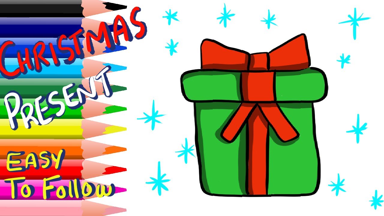 How to Draw Christmas Presents Easy | Gift Box Drawing for Kids - YouTube