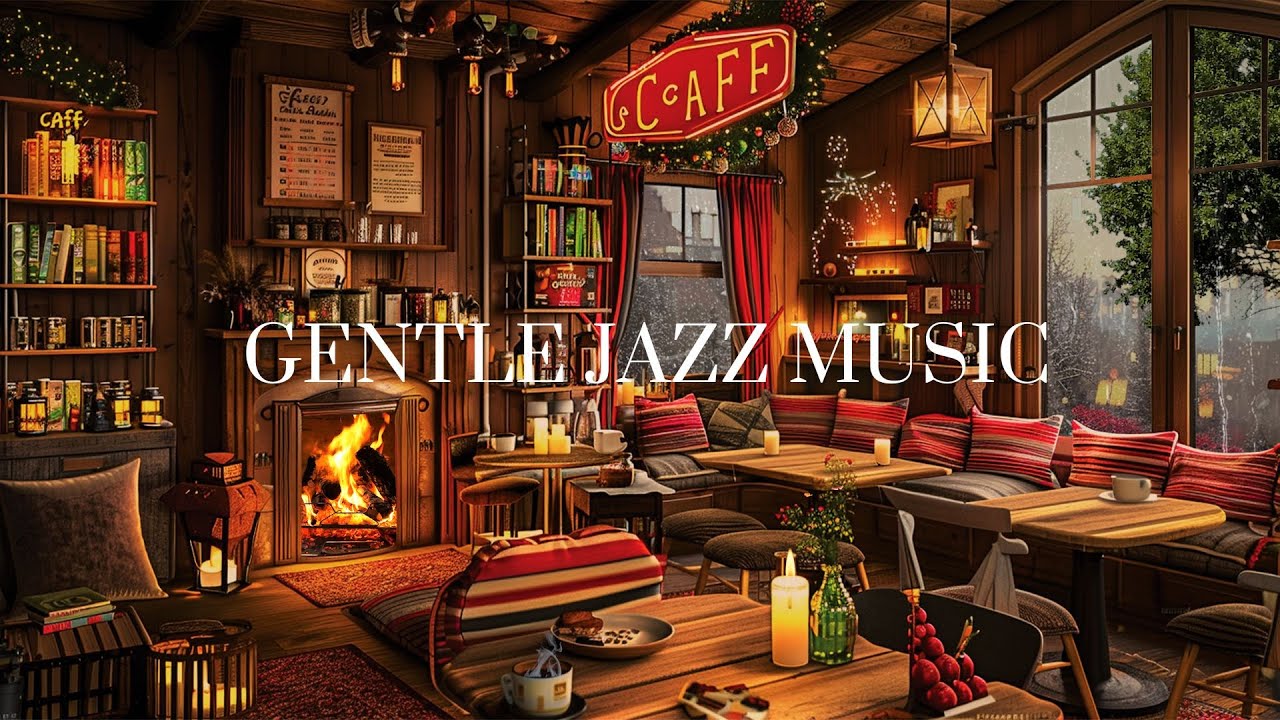 Cozy Cafe Space and Relaxing Rain Sound | Soothing Jazz Music for Work ...