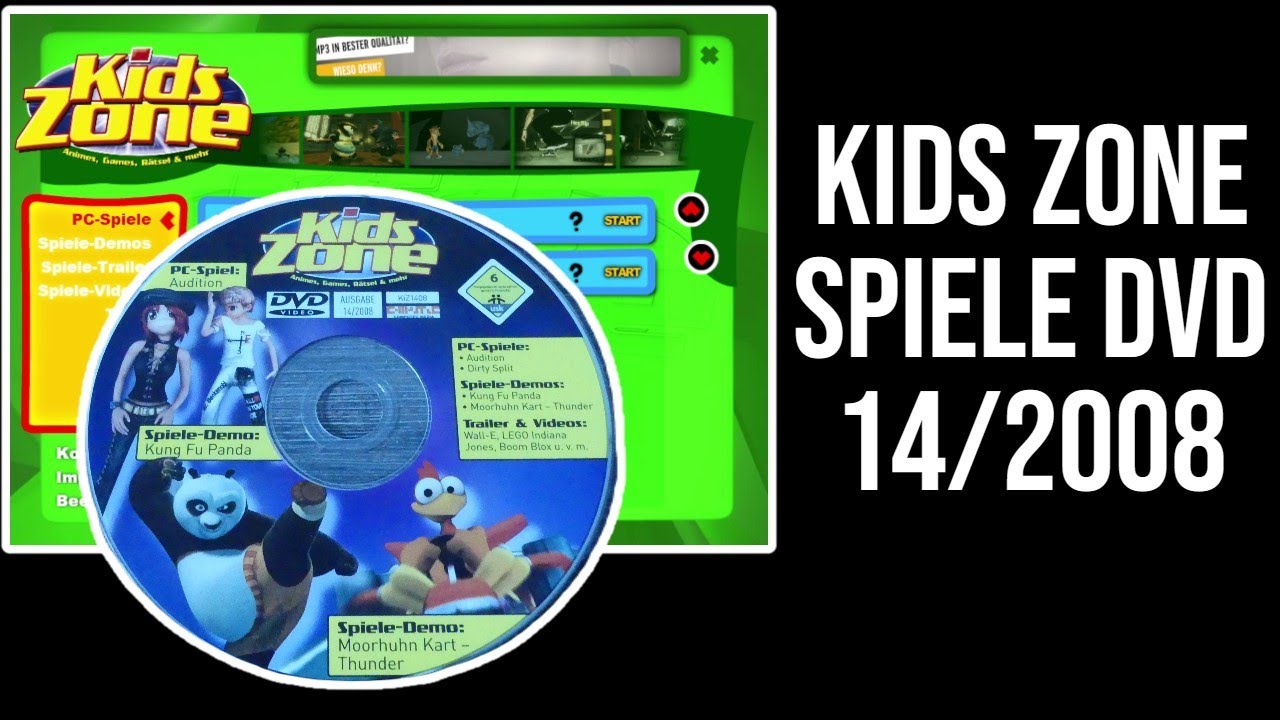 Die Spiele DVD der Kids Zone Ausgabe Nr. 14/2008 - YouTube