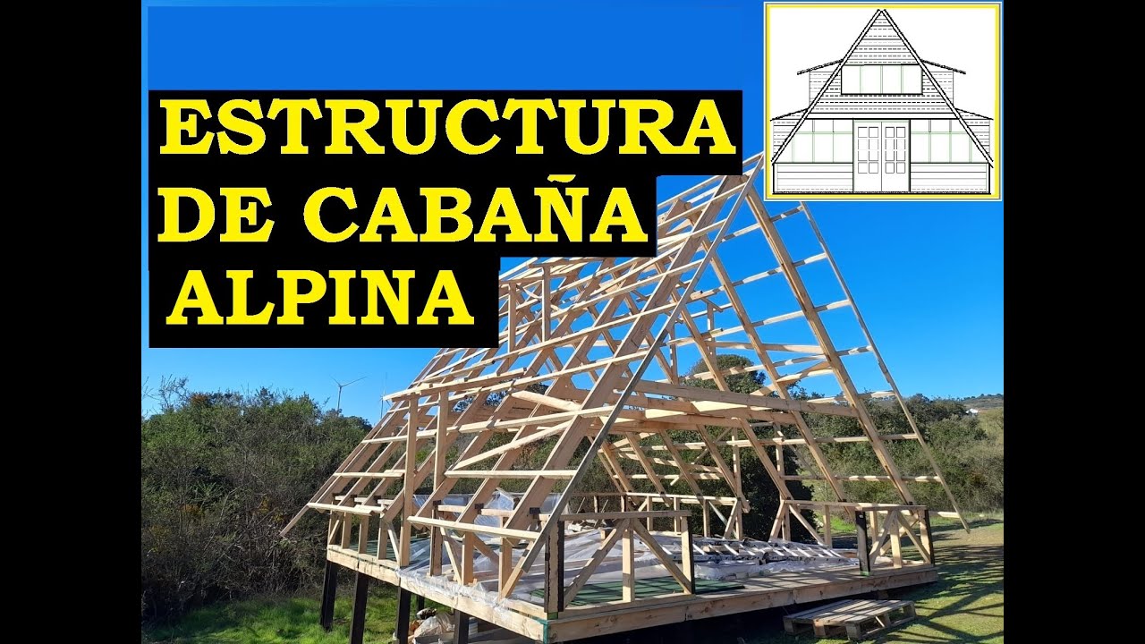 Como hacer estructura para Cabaña #03 - Cabaña Alpina - YouTube
