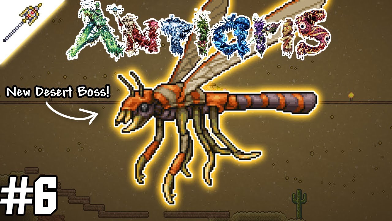 New Desert Boss, Antlion Queen! Terraria Antiaris Let's Play Episode 6 ...