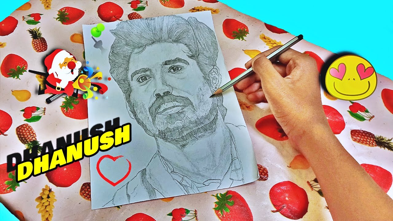 ACTOR 'DHANUSH' || DRAWING || TIMELAPSE || EXTREME DRAWING TAMIL ...