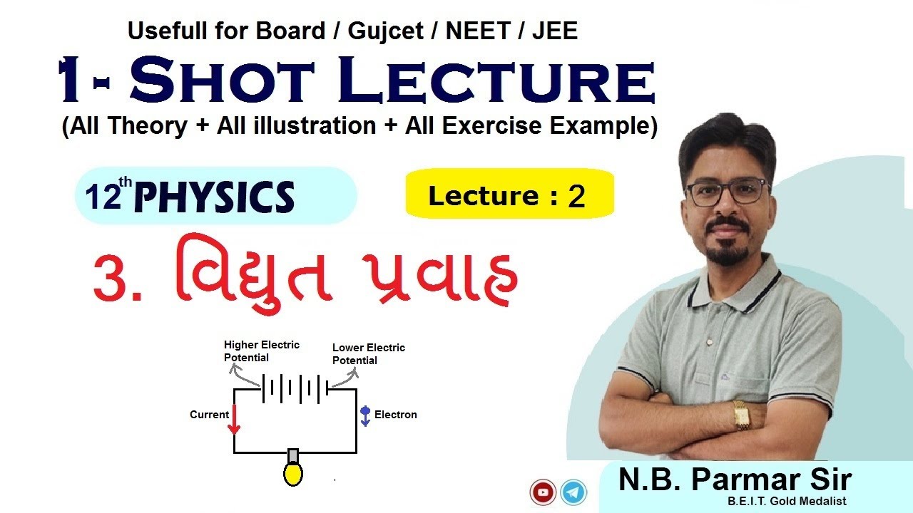 Std 12 Chap 3 Lect:2 Electric Current in Gujarati | Board /NEET/JEE/GUJCET | NBParmarSir - YouTube