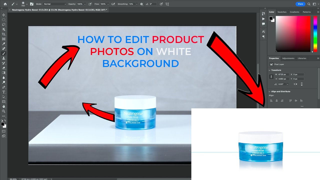 How to Edit Product Photos on White Background - YouTube