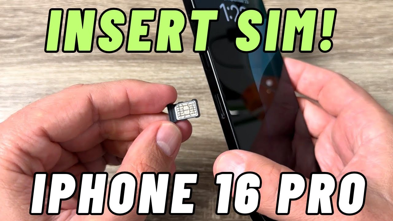 INSERT / REMOVE SIM Card in iPhone 16 Pro Max, 16 Pro, 16 Plus & 16 ...
