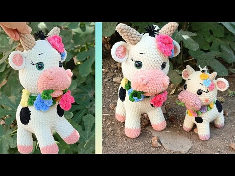 Amigurumi inek tarifi 🐮  İnek(buzağı) örüyoruz#amigurumi #oyuncak #buzağı 