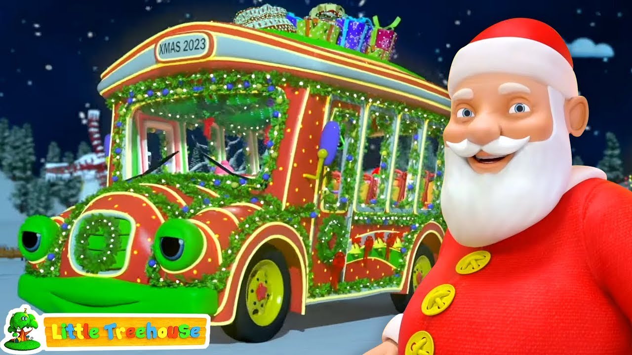 Christmas Santa Wheels on the Bus Rhyme Xmas Carols & Song for Kids ...