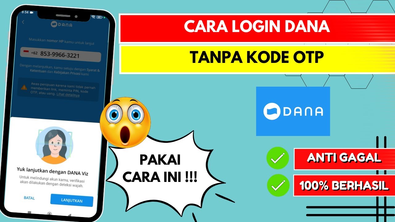 CARA LOGIN DANA TANPA KODE OTP || LOGIN AKUN DANA TANPA KODE PIN - YouTube