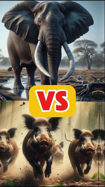 Deer antlers vs crocodile vs wild boar vs elephant. Animal comparison # ...