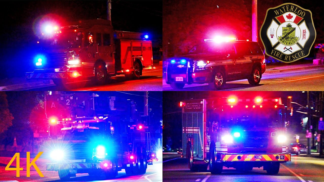Waterloo Fire - Pumper 21, Car 223, Aerial 21, Pumper 26 Responding ...
