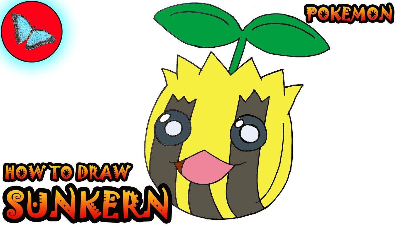 How To Draw Sunkern From Pokemon | Drawing Animals - YouTube