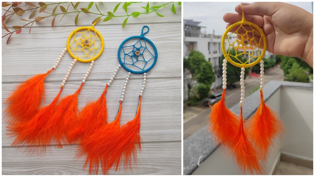DIY Mini Dream Catcher. Old bangles reuse idea | How to make Dream ...