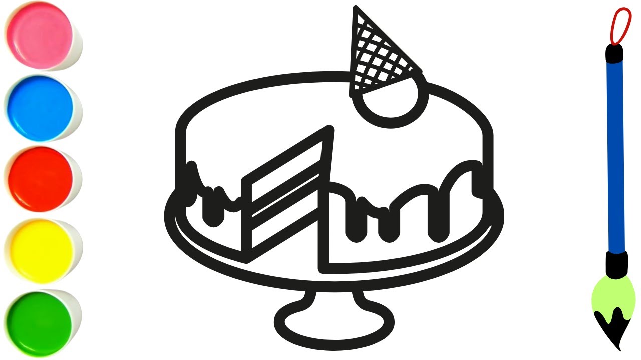 How to Draw a Beautiful Birthday Cake Drawing🎂 - YouTube