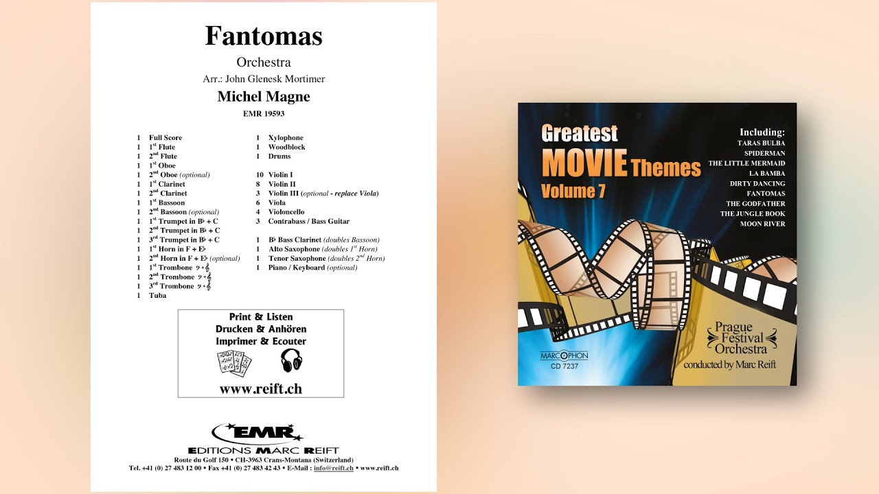 Michel Magne: Fantomas - Editions Marc Reift - for Orchestra - YouTube