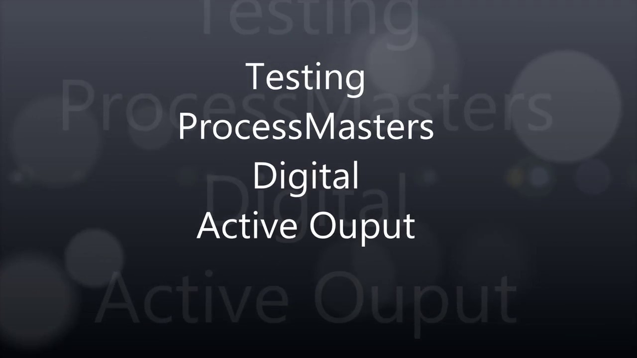 ProcessMaster Digital Active Output Testing - YouTube