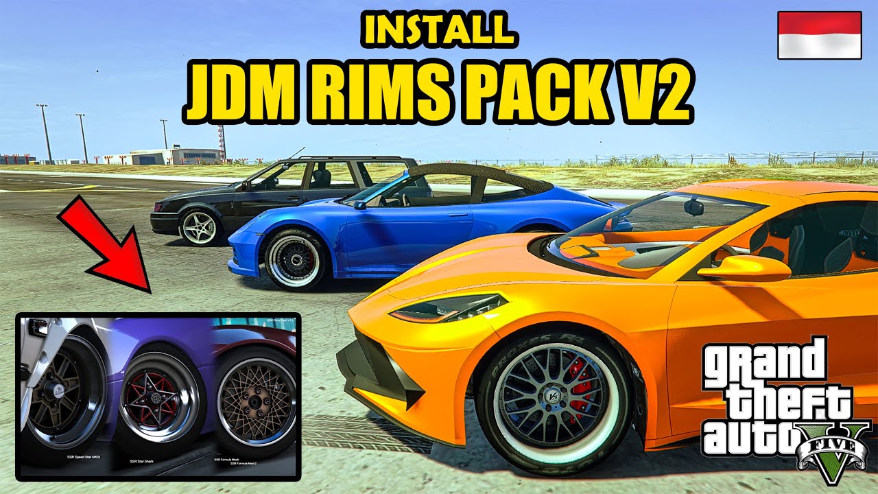 CARA INSTALL MOD VELG JDM RIMS PACK DI GTA 5 TERBARU | GTA 5 MODS - YouTube