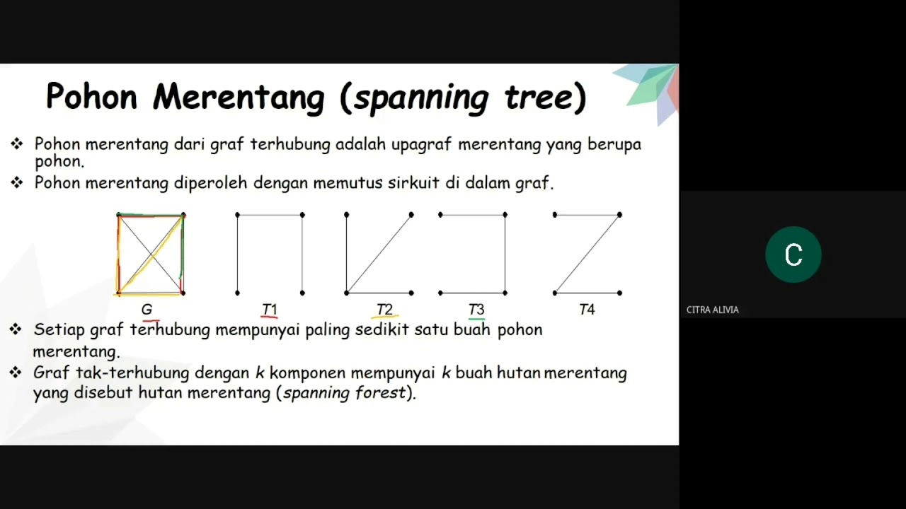 Matematika Diskrit ( Algoritma kruskal untuk menentukan min. spanning ...