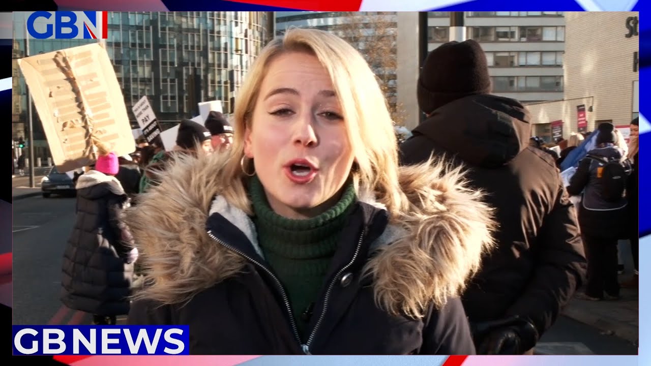 GB News' Alice Porter is outside St Thomas' Hospital where hundreds of ...
