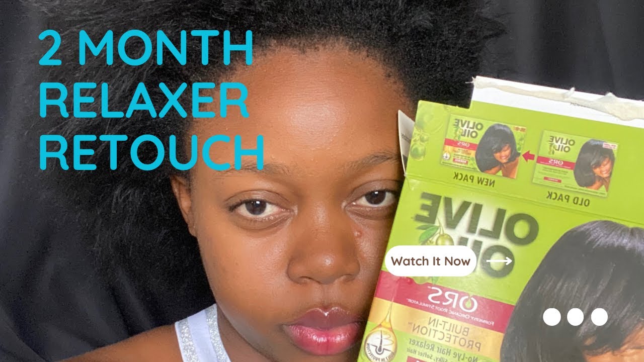 2 month retouch relaxed hair || UPDATE on expired relaxer - YouTube