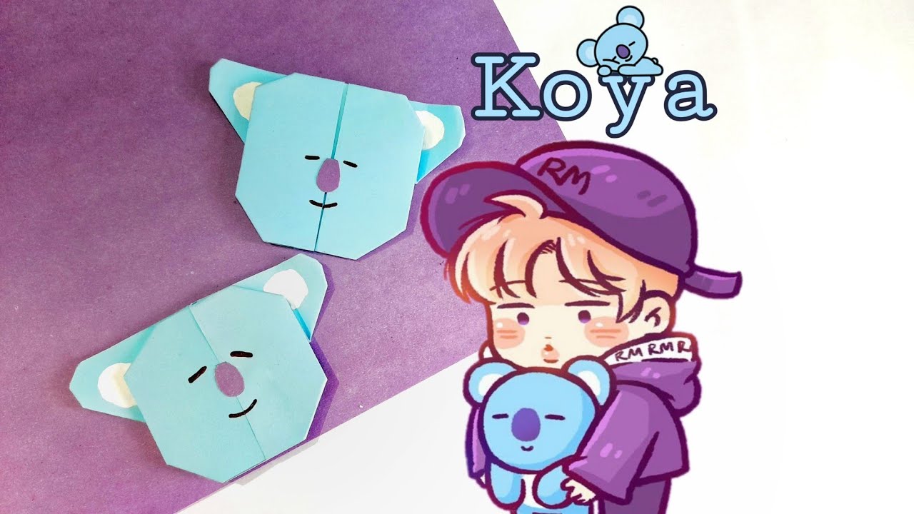 How to make origami BT21 Koya🐨 - YouTube
