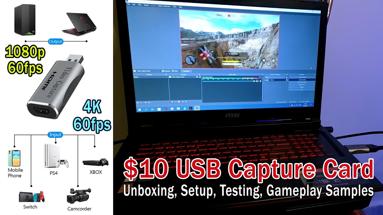 $10 USB Capture Card | Review, Setup, Testing and Gameplay Samples ...