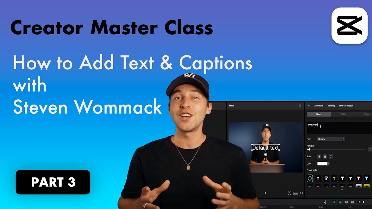 How to Add Text & Captions to Your Videos on CapCut | Creator Master Class | CapCut - YouTube