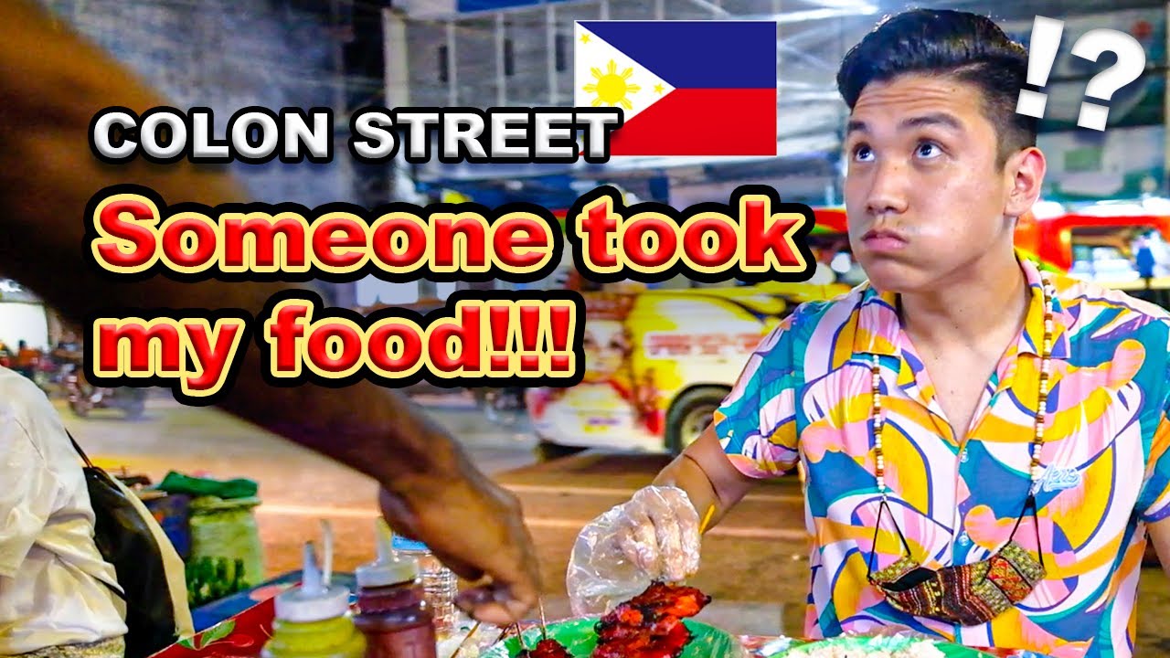 Japanese try Filipino street food in colon street - YouTube