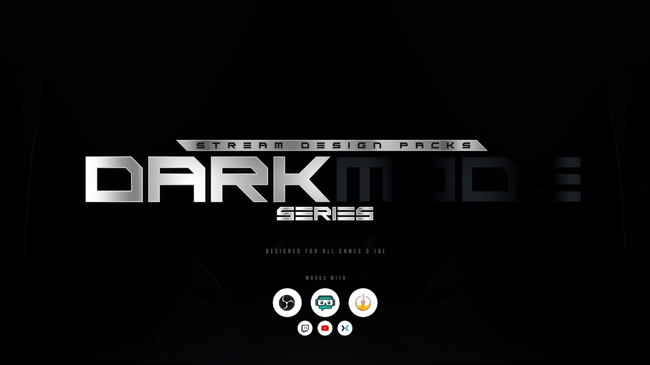 Full Twitch Stream Design Pack - Animated "Dark Mode Series" Stream ...