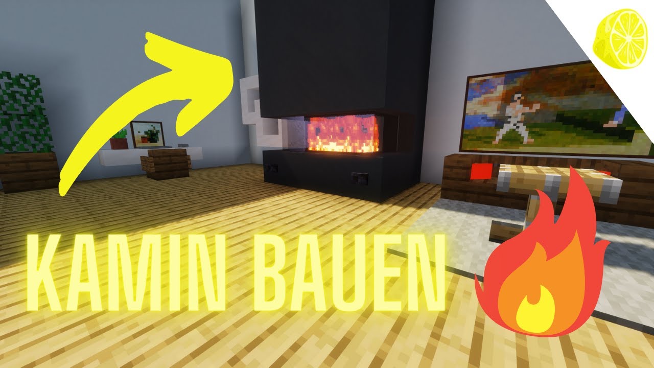 🔥 FUNKTIONIERENDEN KAMIN BAUEN in Minecraft! 🔥 | Minecraft Tutorial 1. ...