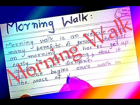Write A Short Paragraph On Morning Walk || Morning Walk - YouTube