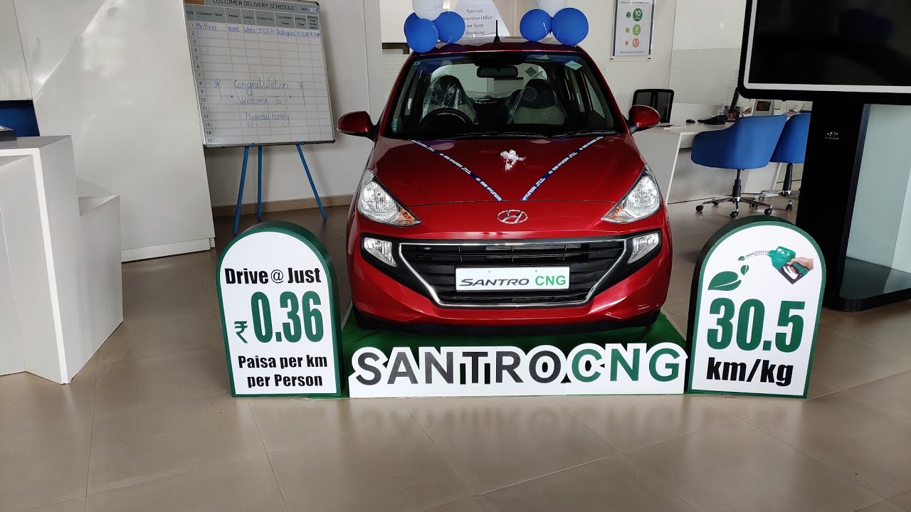 CNG | Hyundai Santro sportz CNG 2019 | Walkaround and specifications ...