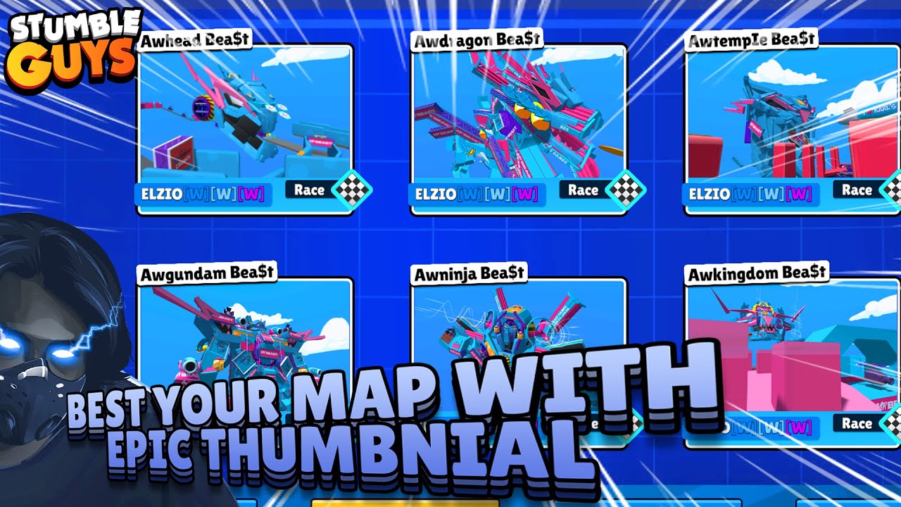 LIVE WORKSHOP BEST YOUR MAP WITH EPIC THUMBNAIL - Stumble Guys - YouTube