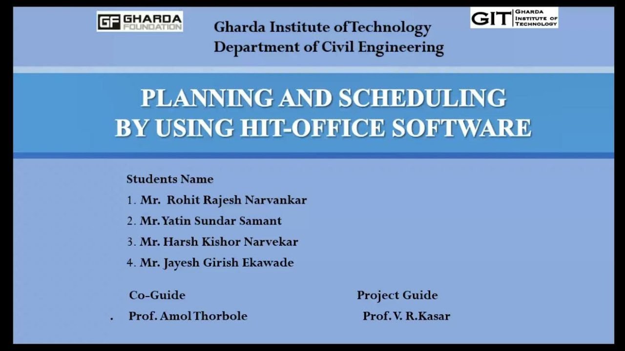 Planning and scheduling by using HIT office software - YouTube