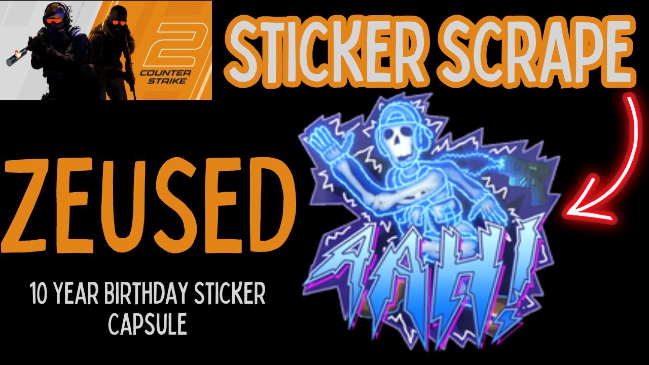 Zeused Sticker Scrape #cs2skins #cs2stickers #cs2 - YouTube