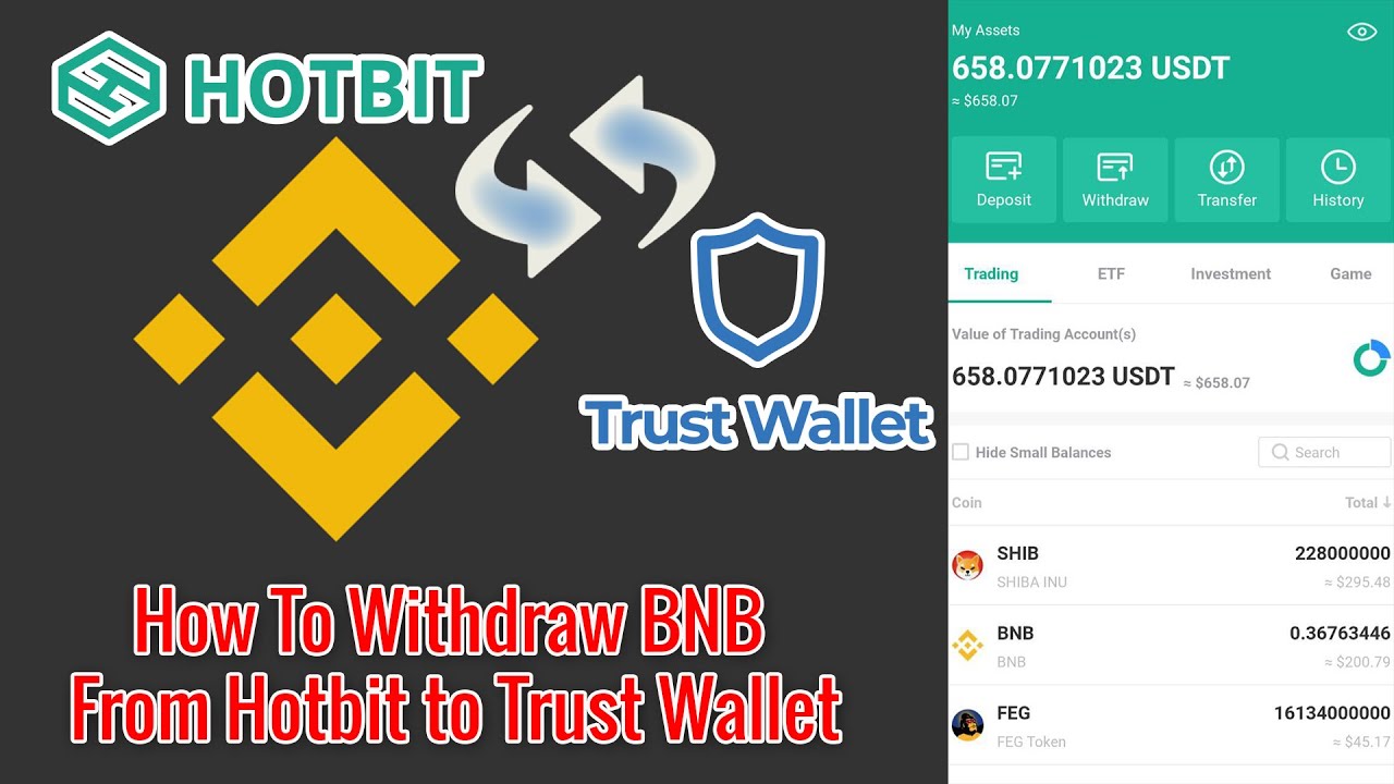 How to Withdraw BNB From Hotbit to Trust Wallet - YouTube