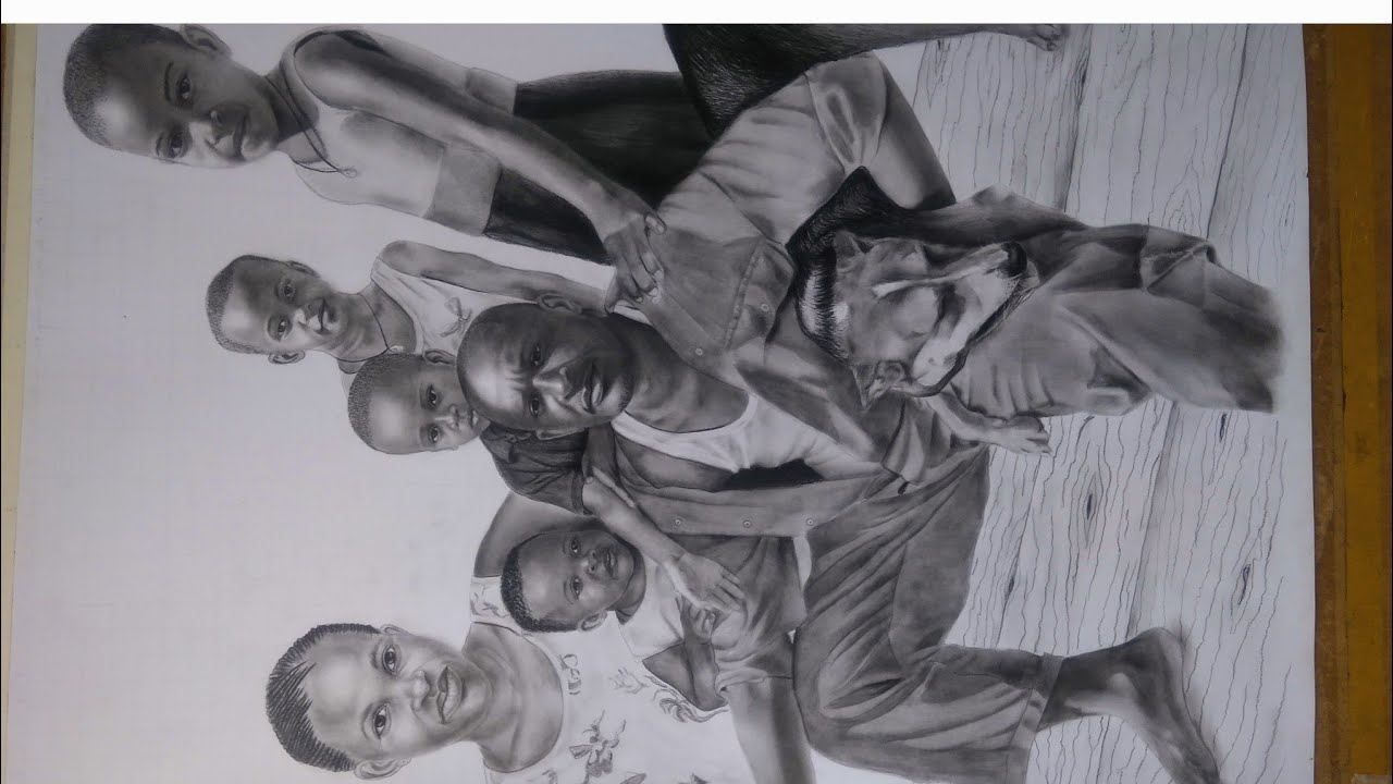 Realistic Pencil Drawing of a family| drawing tutorial - YouTube