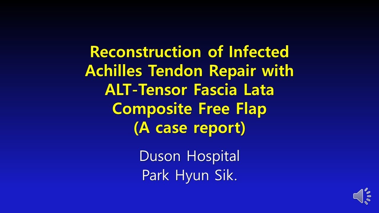 Reconstruction of Infected Achilles Tendon Repair with ALT-Tensor ...