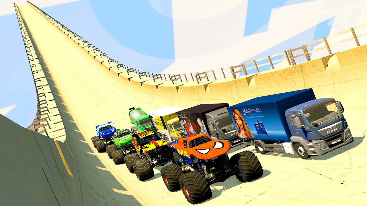 HT Gameplay Official #288 | Mega Ramp Monster Trucks & Truck Series ...