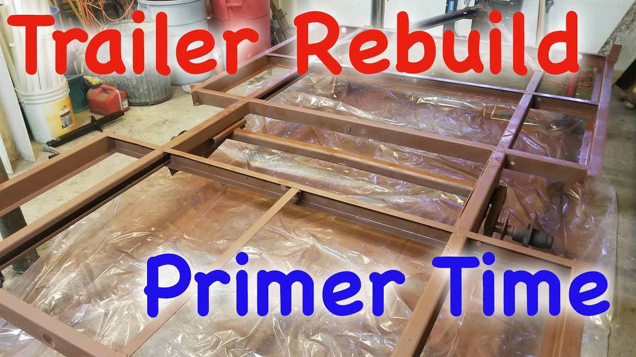 Snowmobile Trailer Build - Priming the Frame - YouTube