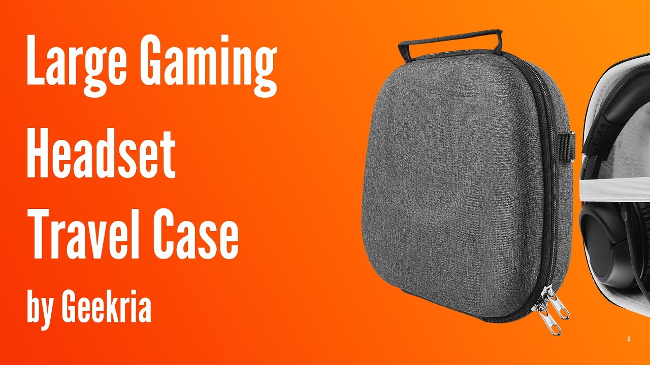 Large Gaming Over-Ear Headphones Travel Case, Hard Shell Headset ...