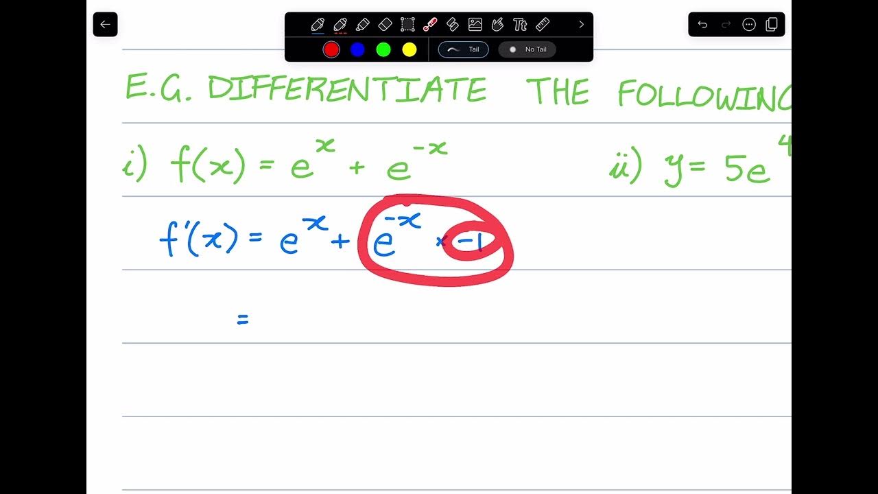 Differentiating the Exponential Function 1 - YouTube