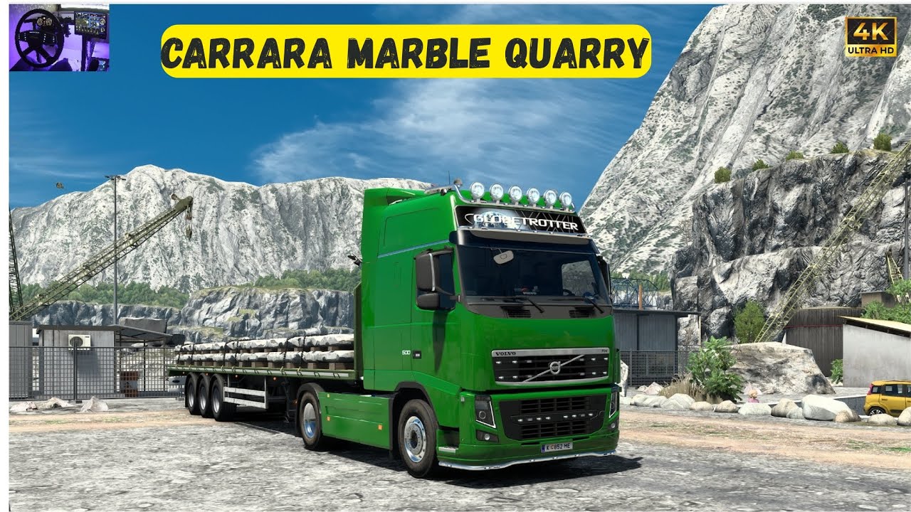 Carrara marble Quarry- Volvo FH3 500hp (marble slab) Livorno-Florence ...