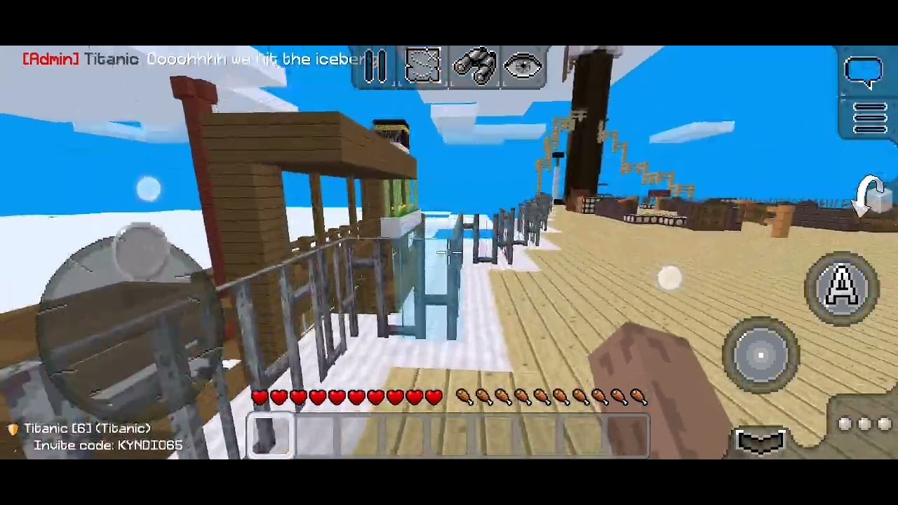 gameplay in the titanic in multicraft. invite code in the description ...
