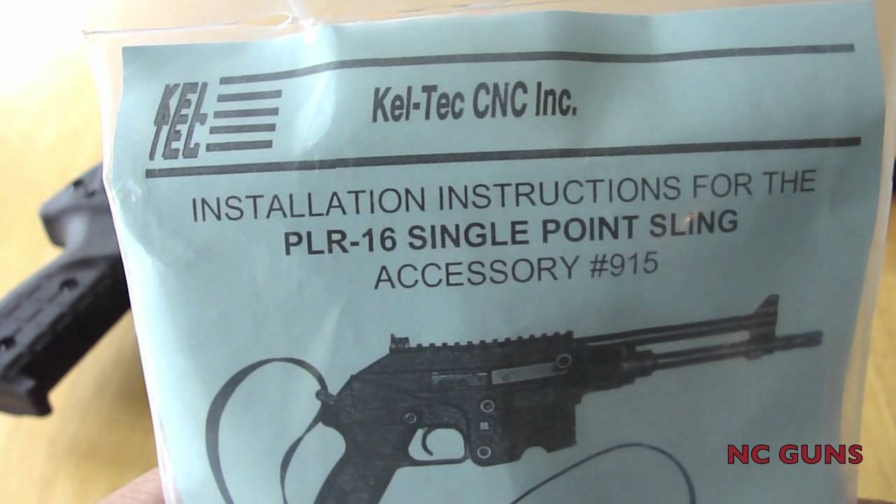 Kel Tec PLR-16 Single Point Sling - YouTube