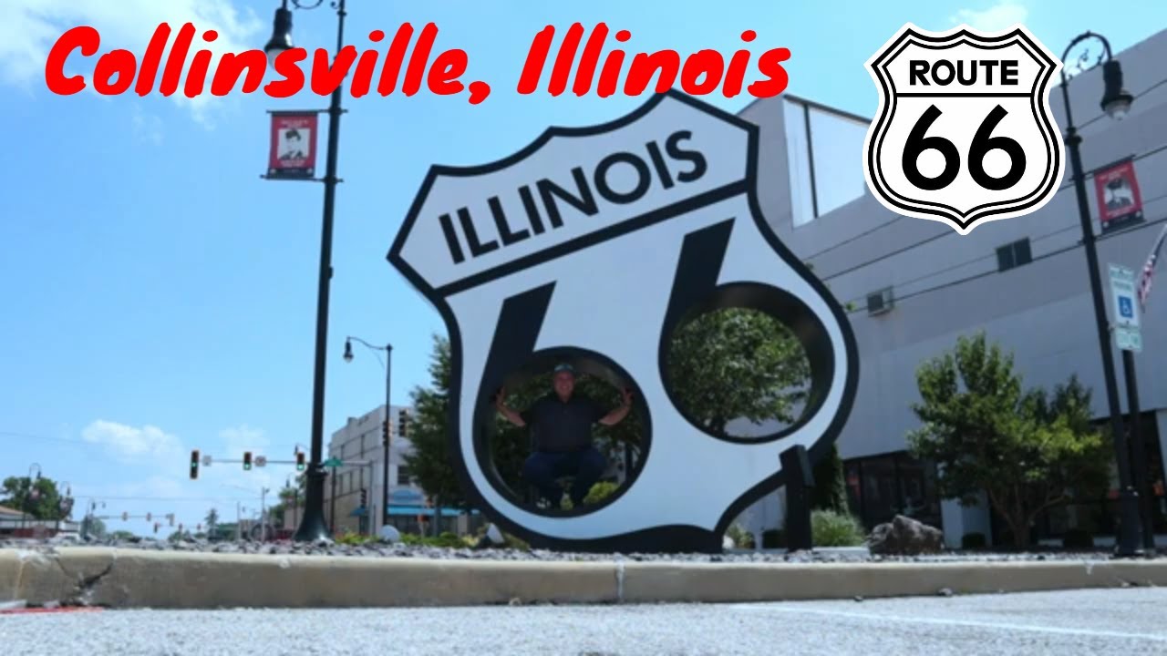 Collinsville Route 66 Shield Monument - Collinsville, Illinois #route66 - YouTube