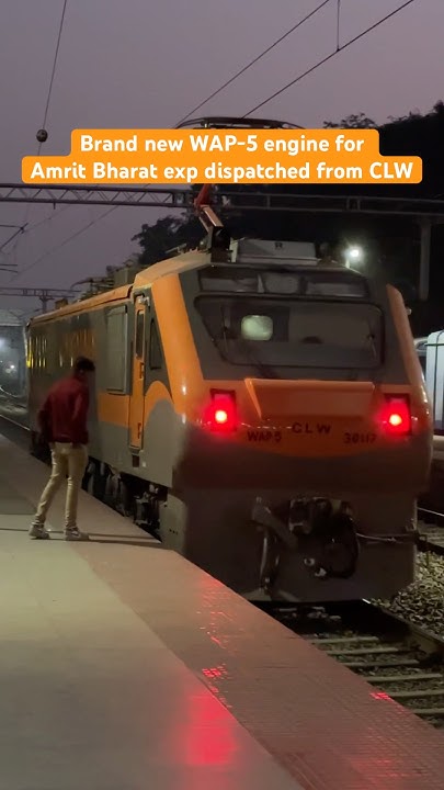 Brand new WAP-5 engine for Amrit Bharat exp dispatched from CLW - YouTube