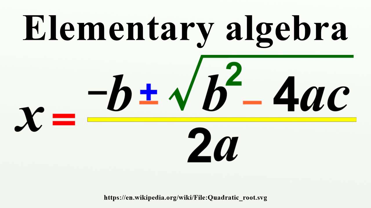 Elementary algebra - YouTube