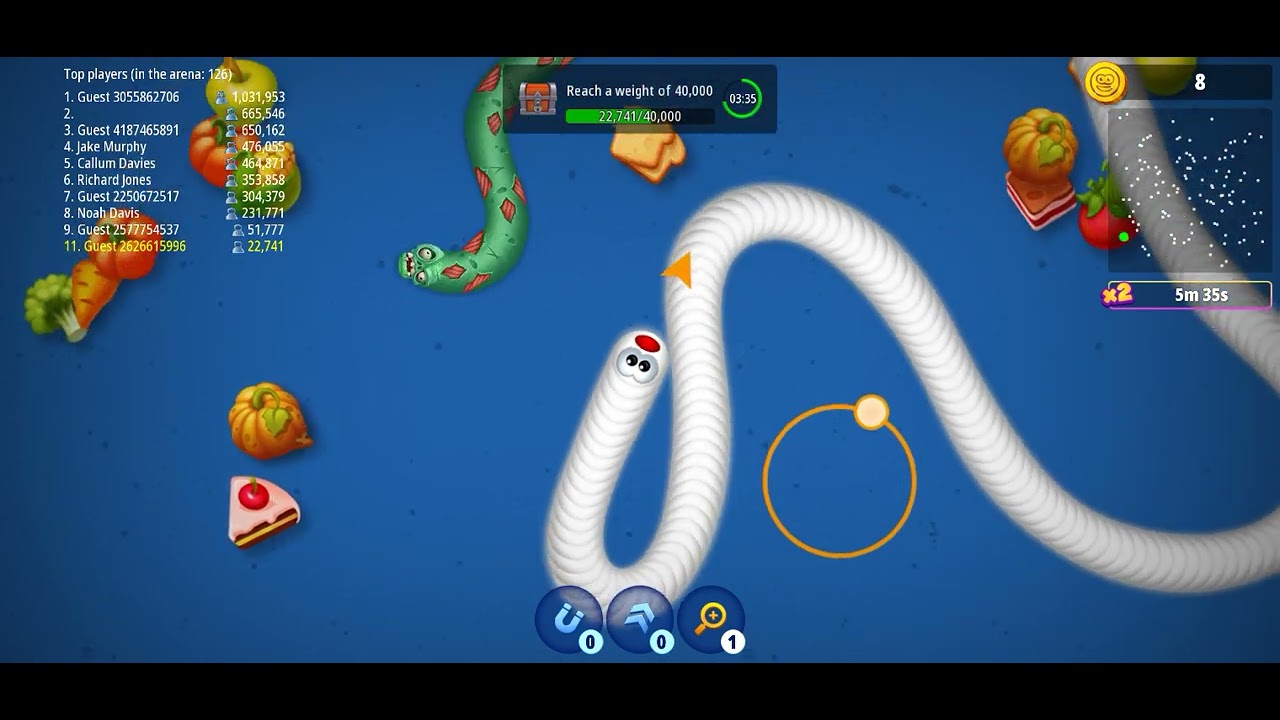 #Wormszons.io #003 #saamp wala game #magic_slither_snake_gameplay#worms ...