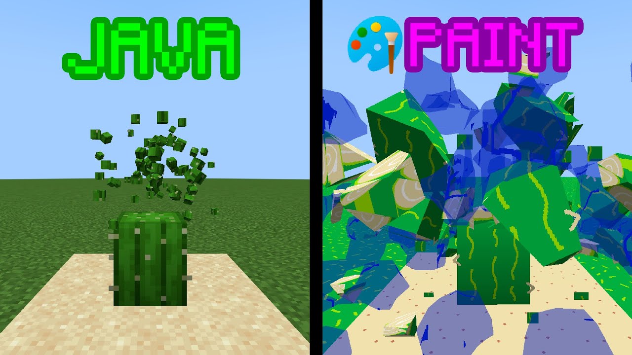 minecraft java vs paint - YouTube